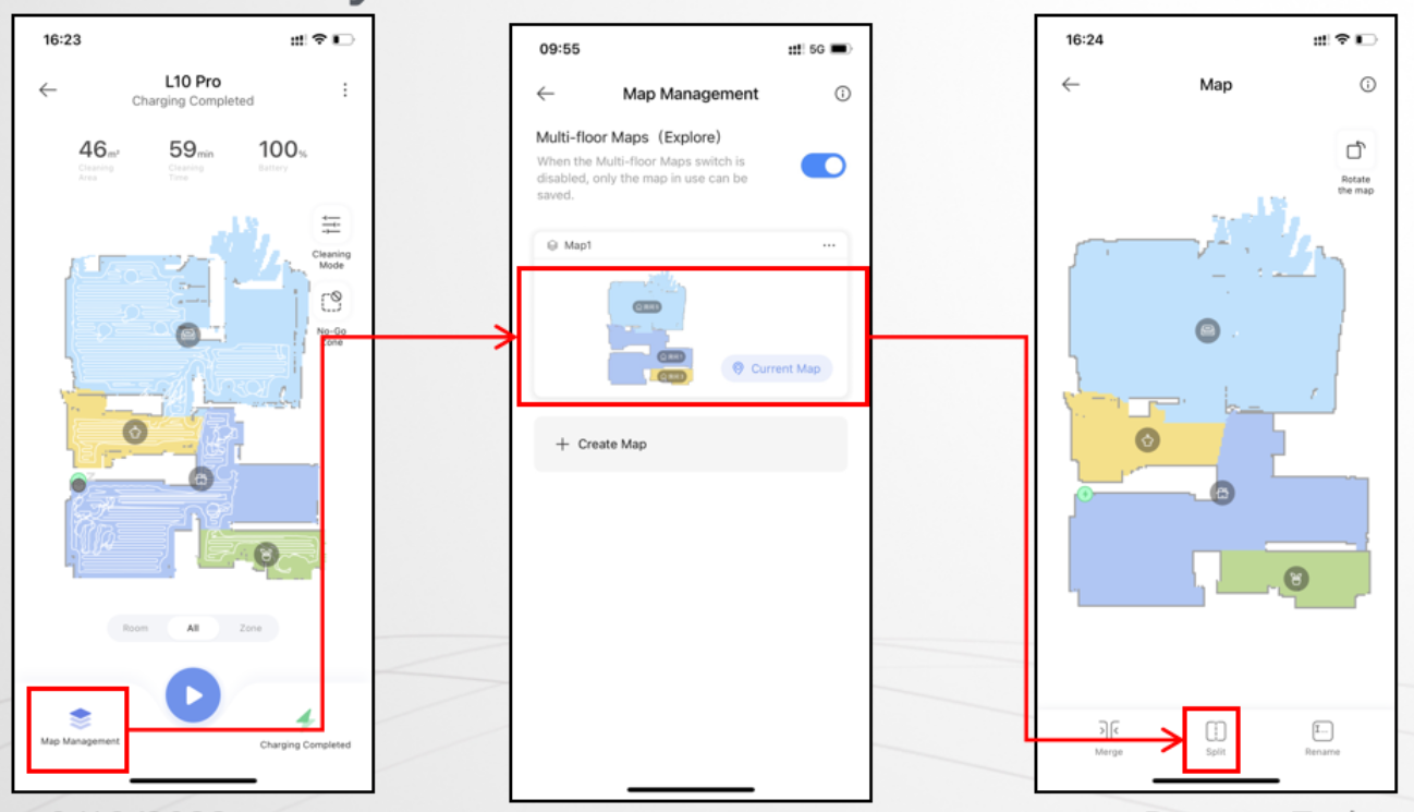Mastering Map Splits in Dreame Home or Mi Home APP – Dreame